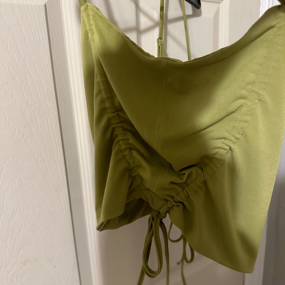 12th Tribe | Tops | Matcha Green Cropped Tied Tank | Poshmark